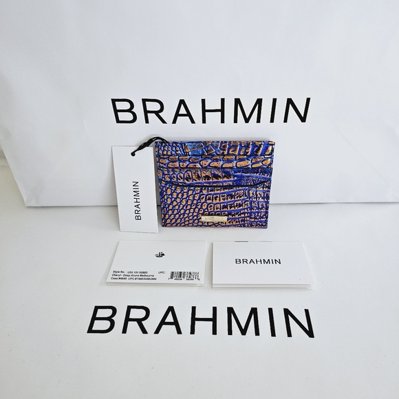 Brahmin | Bags | Nwt Brahmin Deep Azure Cheryl Card | Poshmark